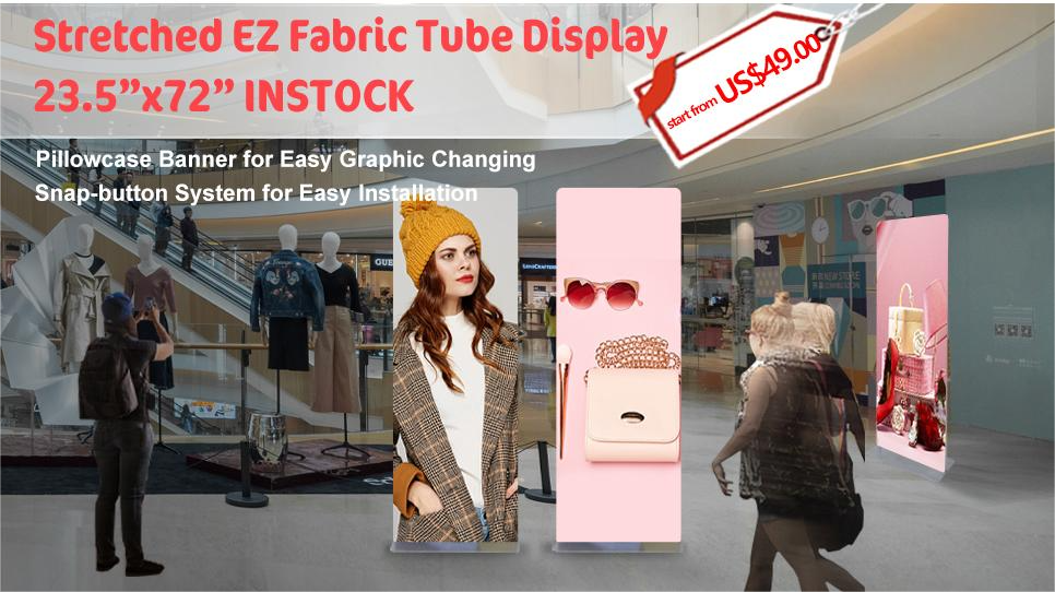 23.5"x72" Tension Fabric Tube Backdrop – Displayfactory